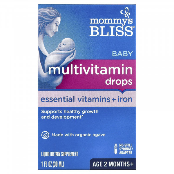Mommy's Bliss, Baby Multivitamin Drops, Essential Vitamins + Iron, Age ...