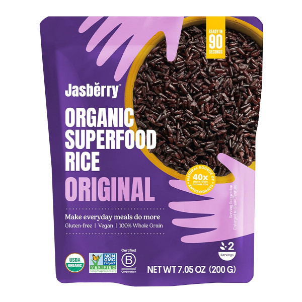 Jasberry Organic Rice - Superfood Rice with High Antioxidants, Ready to ...