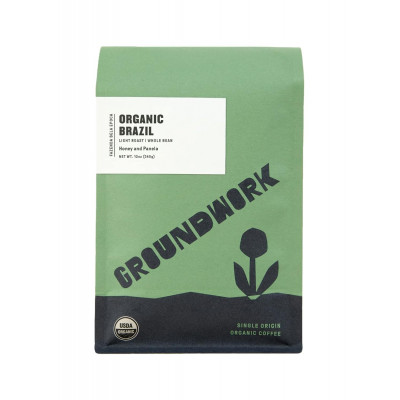 GROUNDWORK COFFEE CO Organic Brazil Ground Coffee, 12 OZ