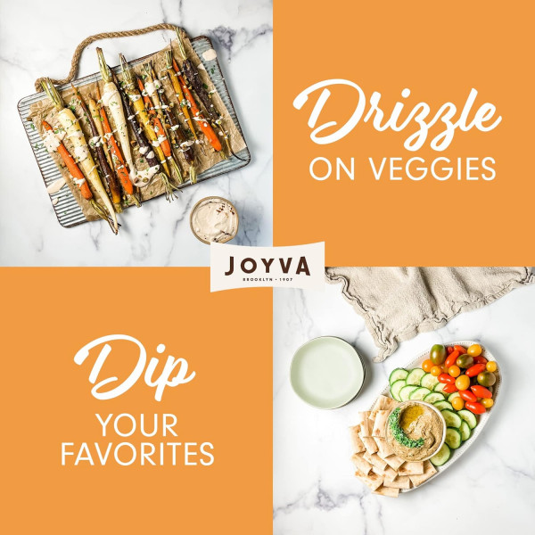 Joyva Sesame Tahini | 15oz Tins | 100% Pure Roasted Sesame Seed Purée ...